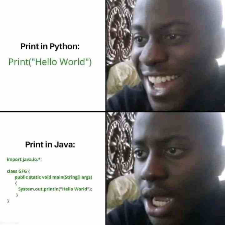 Print In Python Print In Java Aprogrammerlife